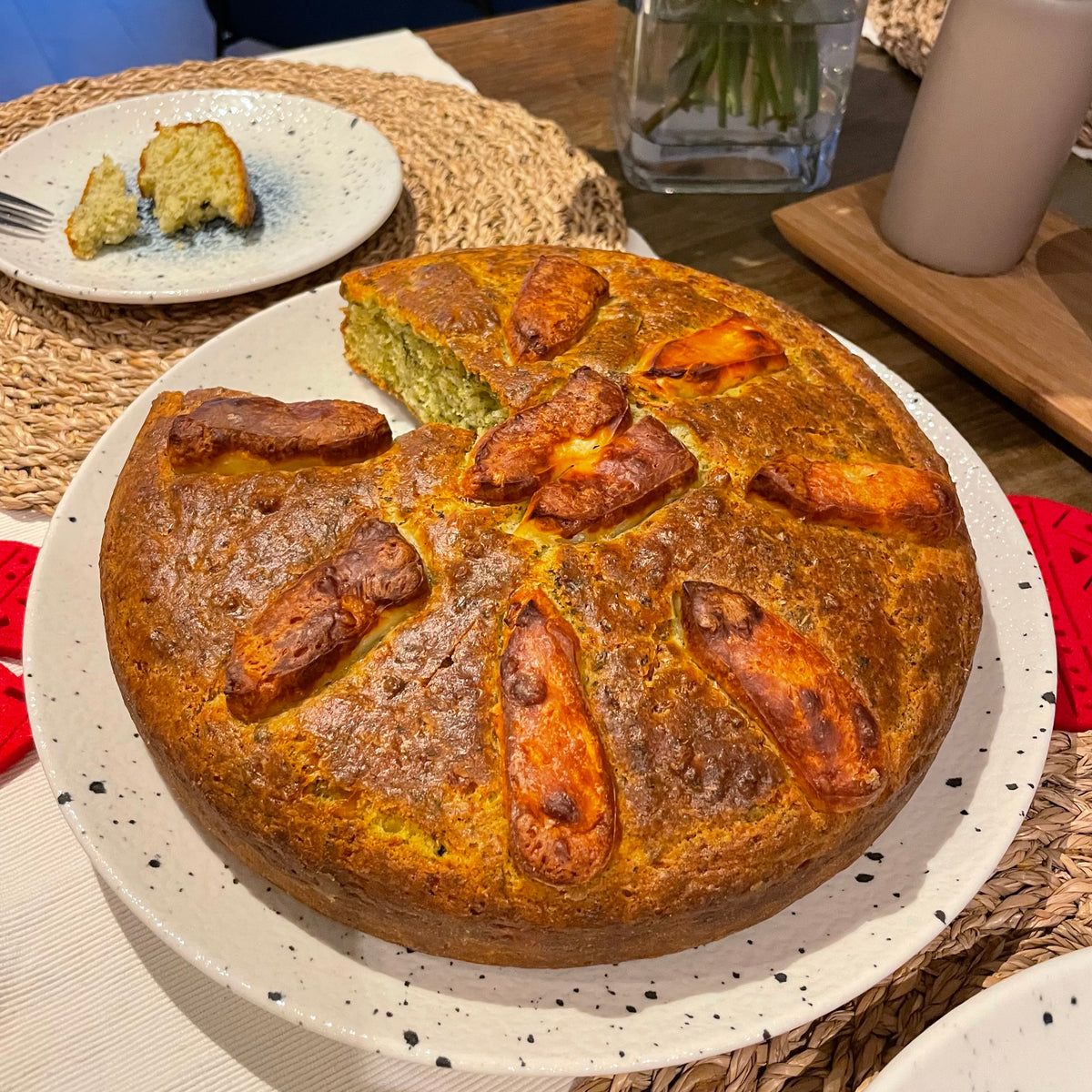 Cypriot Halloumi Cake: A Mediterranean Classic on Premium Porcelain Pl ...